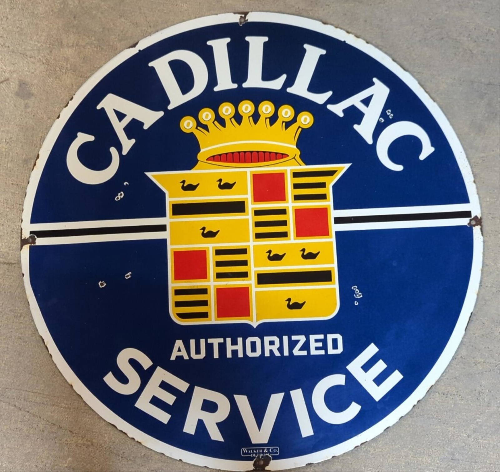 30" Porcelain Cadillac Service Sign Auction
