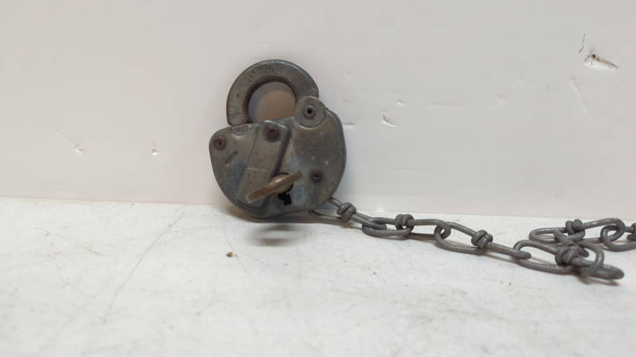 Vintage Railroad Lock And Key