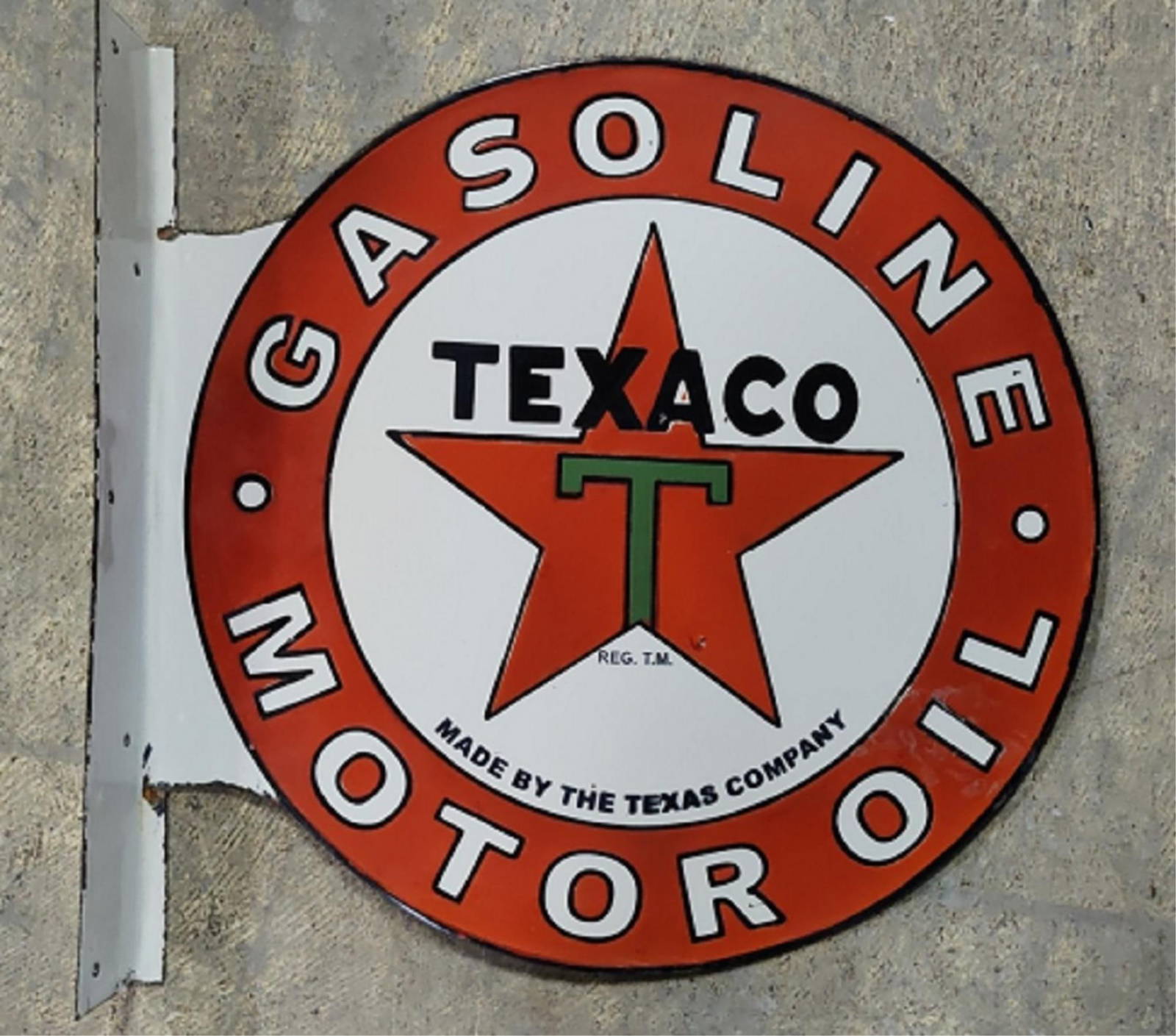 Texaco Porcelain Flange Sign Auction