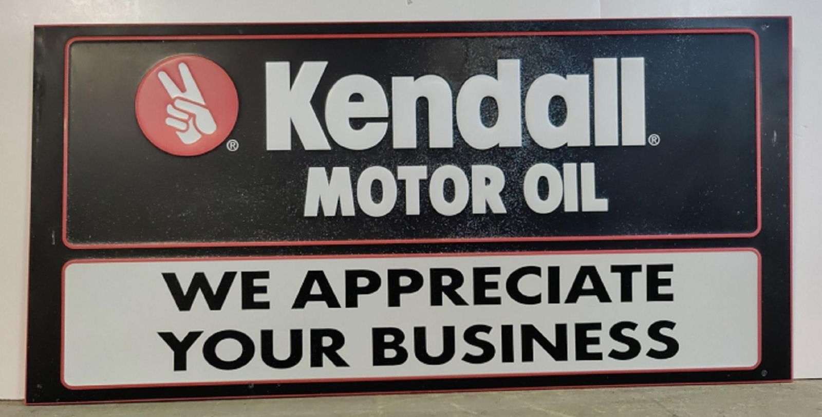 Kendal Motor Oil Embossed Sign Auction