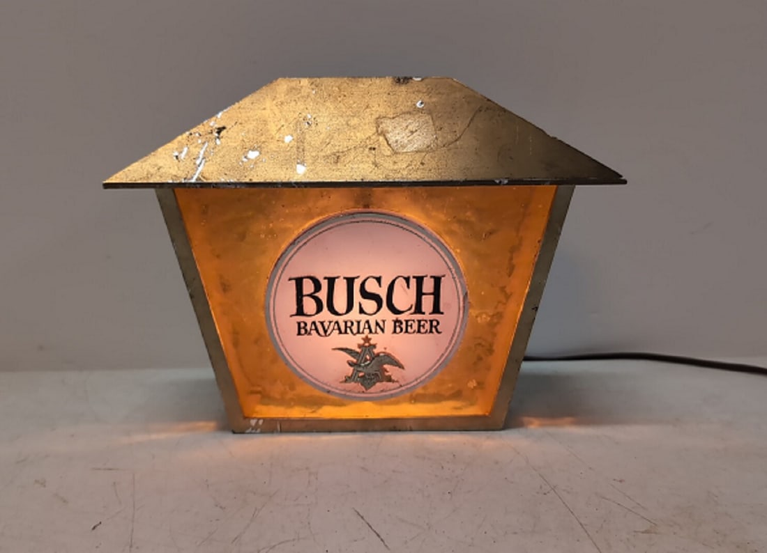 Vintage Busch Bavarian Beer Lighted Sign Auction