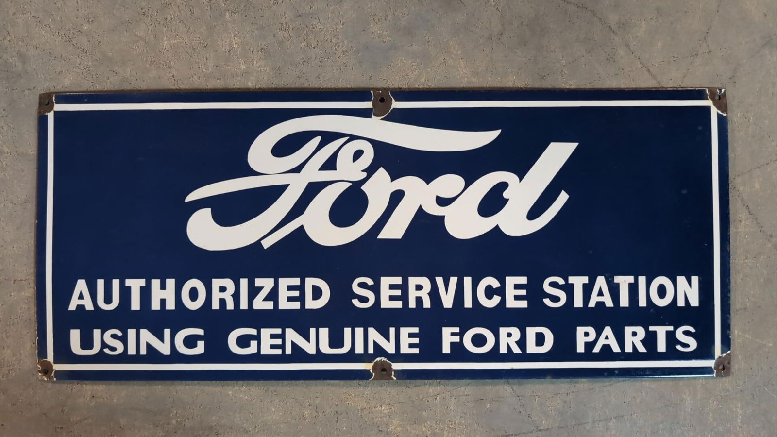 Porcelain Ford Authorized Service Station Sign Auction