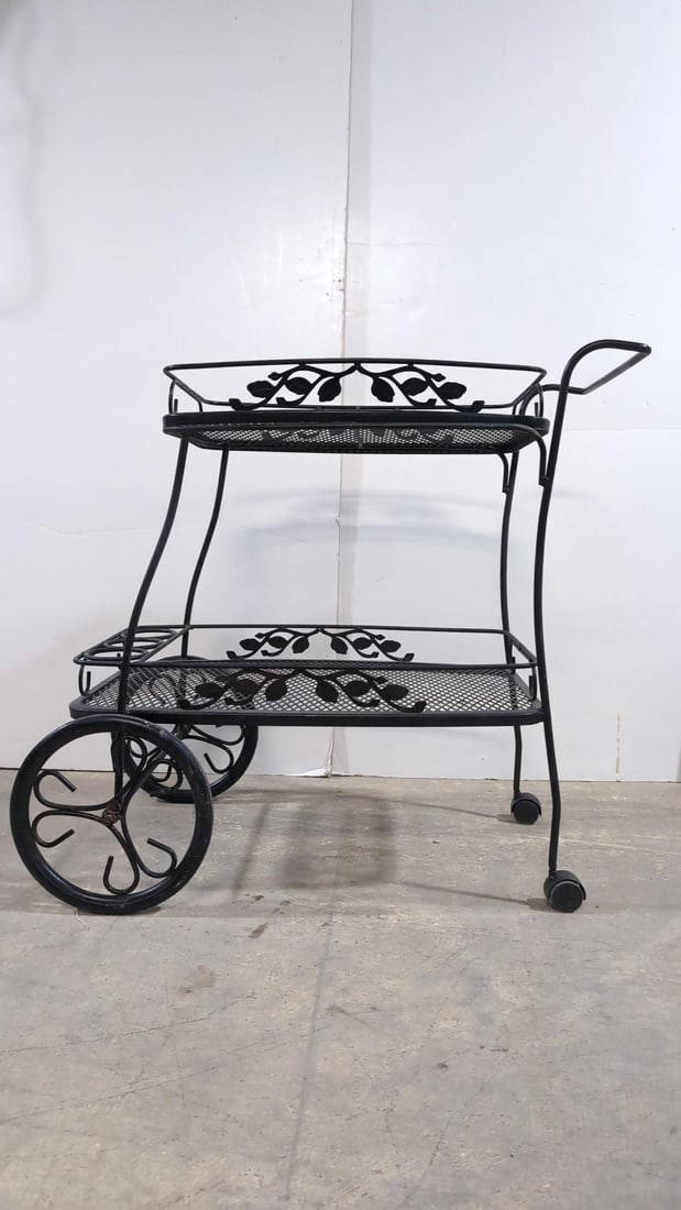 Orante Wrought Iron Tea Cart Auction