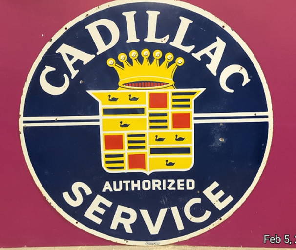 42" Porcelain Cadillac Service Sign