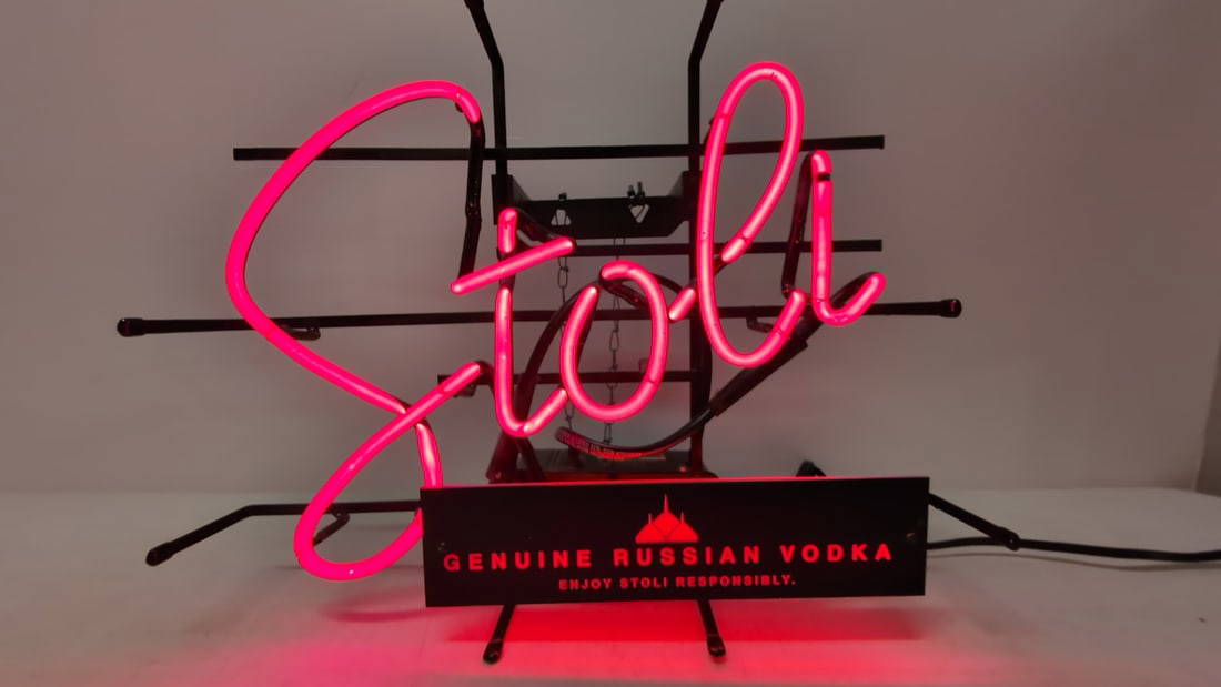 Stoli Russian Vodka Neon Sign Auction