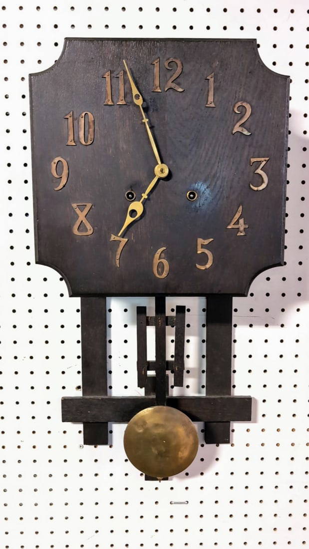 Antique Hanging Mission Oak Clock Auction