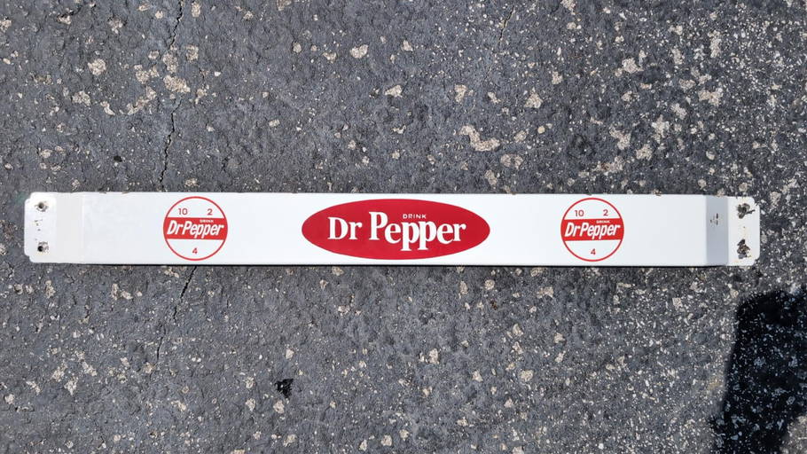 Porcelain Dr Pepper Screen Door Push