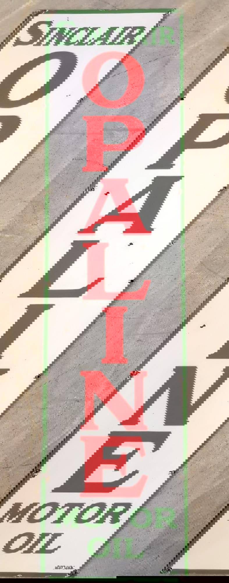 Porcelain Vertical Sinclair Opaline Sign Auction