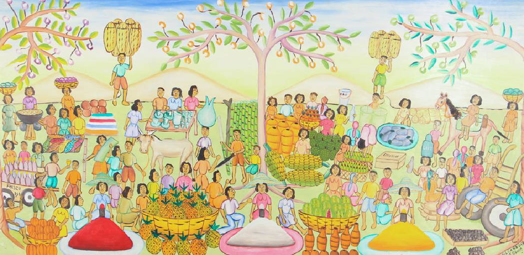 Alexandre Gregoire Untitled Haitian Market Scene