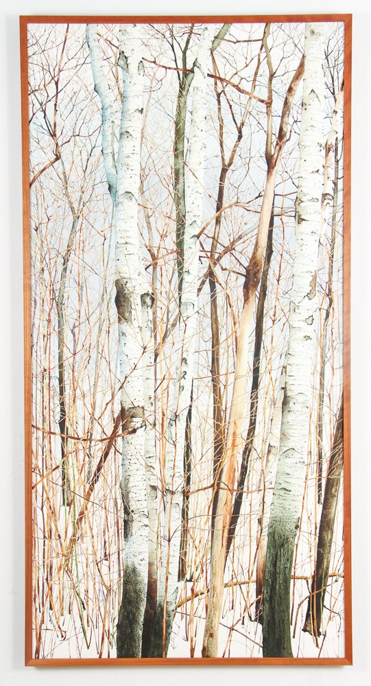 Charles Pitcher 4 panel watercolor polytch Momoyama