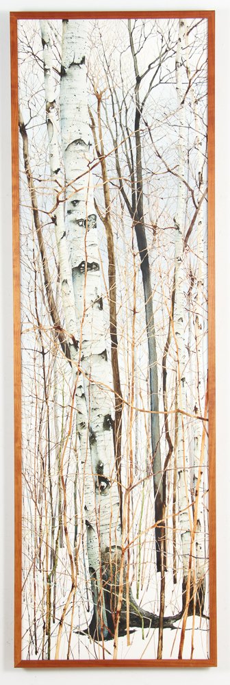 Charles Pitcher 4 panel watercolor polytch Momoyama