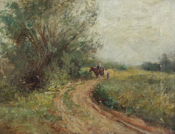 David Walkley Walking The Horse Down The Country Road