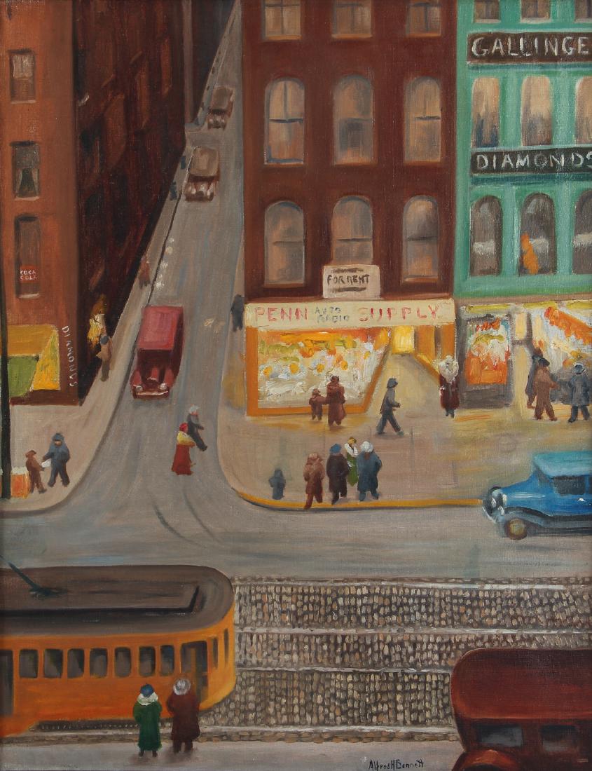 Alfred Bennett oil Pittsburgh Urban Cityscape