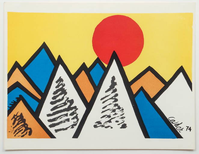 Alexander Calder Mountain Peaks Lithograph