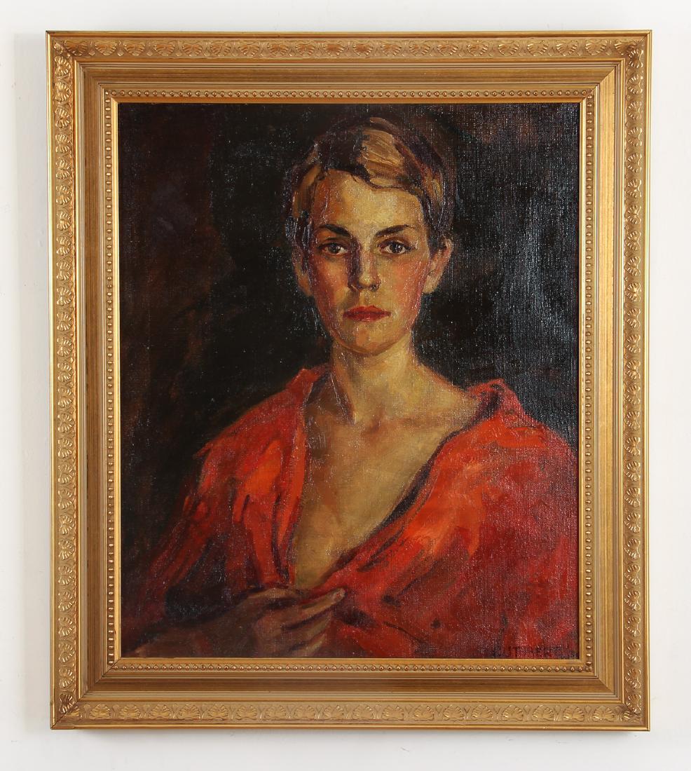Virginia Cuthbert 1930 half length Self Portrait