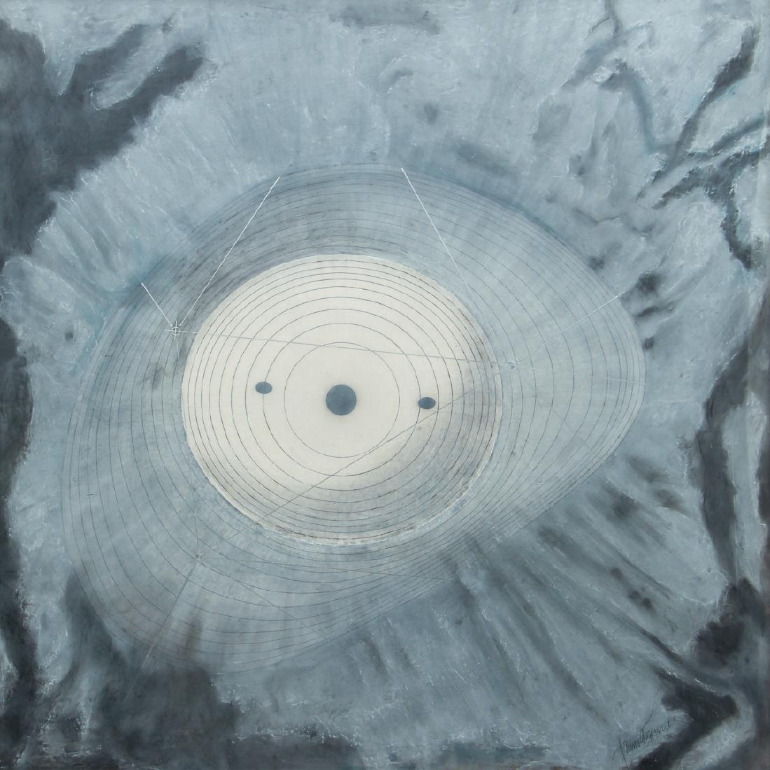 James Turrell mixed media drawing Roden Crater Bowl,