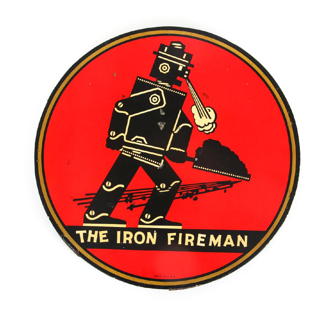 The Iron Fireman Advertising Sign
