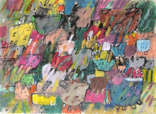 628: Ann Golomb drawing and Susan Lewis Photo