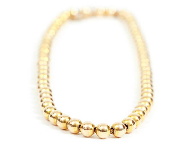 14k Gold Bead Necklace