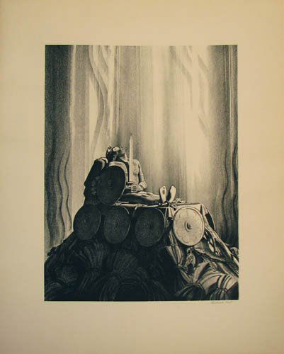 626: Rockwell Kent Beowulf Funeral Pyre