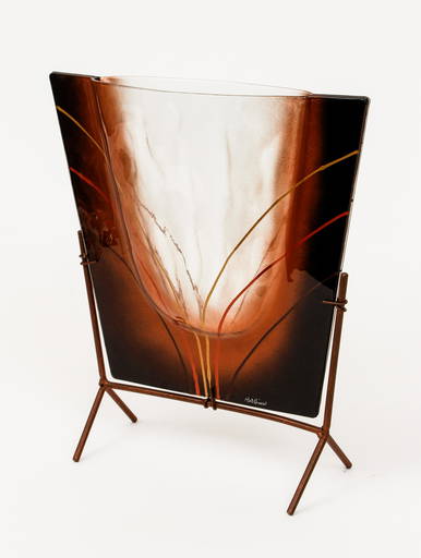 Mark Hines Art Glass Vase Sculpture