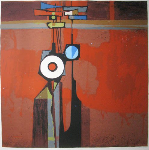 786: Ross Wetzel orig serigraph Watch Words