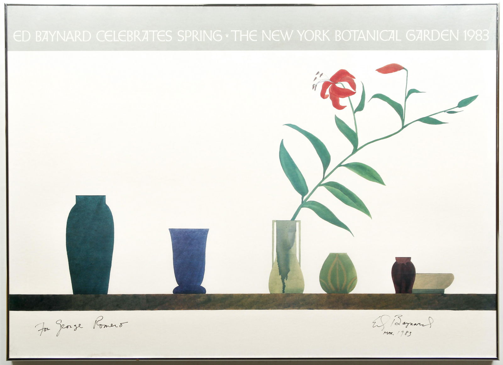 Ed Baynard Poster Inscribed To George Romero