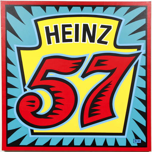 Burton Morris Heinz 57 Acrylic Painting On Canvas