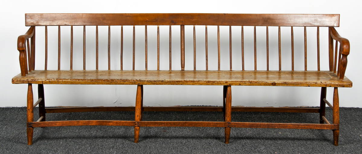 Antique Quaker Or Shaker Meeting House Bench