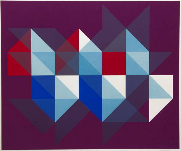 Arnold Hoffman Jr Triangle M 1970s Silkscreen Signed