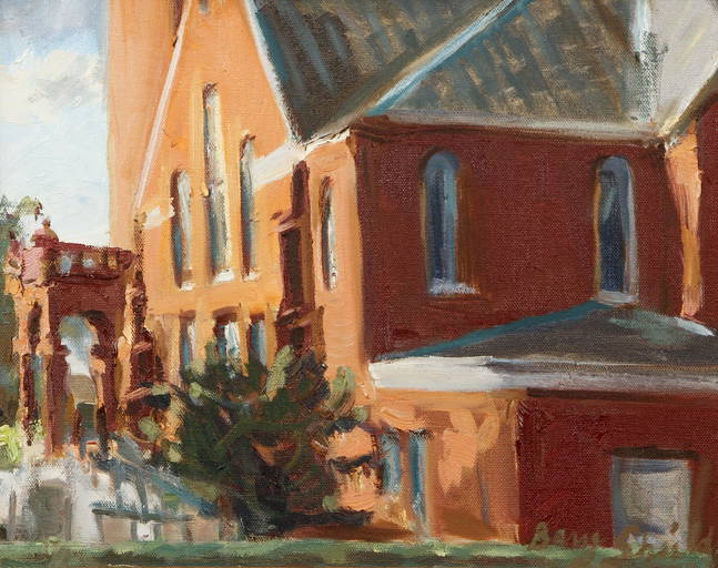 Barry Shields Painting Church In Pittsburgh