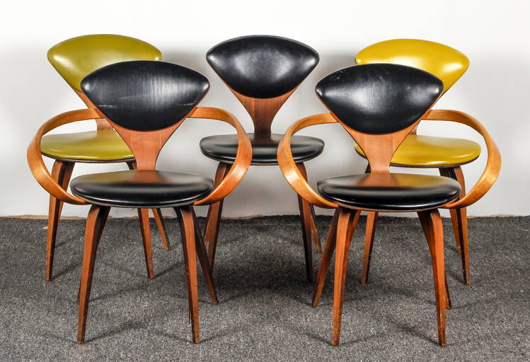 5 Norman Cherner Plycraft Chairs (#0306) on Dec 04, 2021 | Concept Art ...