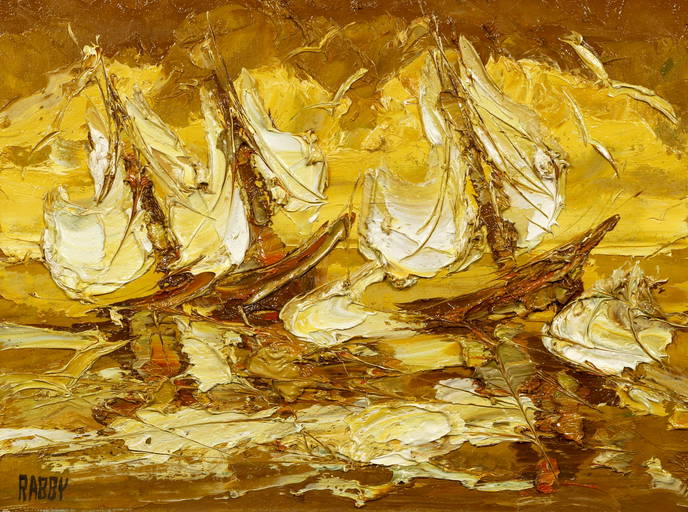 J. Howard Rabby Sunset Sailors ptg (#0463) on Dec 04, 2021 | Concept ...