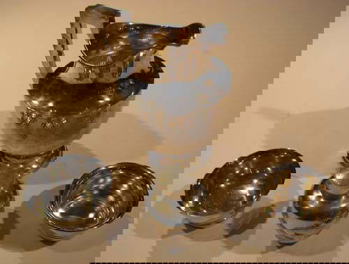 Chinese Silver Pitcher (sing Fat) With Shaker And