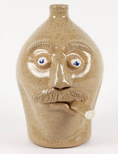 Mike Craven Man Smoking Cigar Face Jug