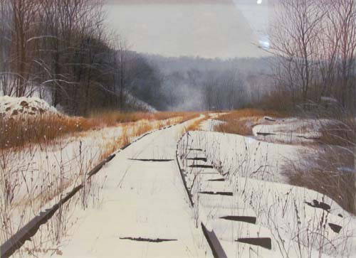 Charlie Pitcher Painting 3rd Winter Walk #1
