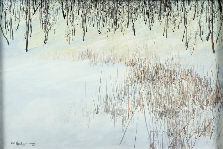 Charles Pitcher 1976 oil painting Two Miles Back (#0225) on Jun 11 ...