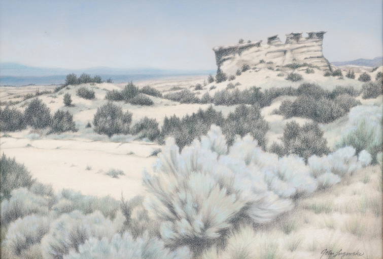 John Luginski pastel New Mexico Afternoon (#0427) on Aug 23, 2022 ...