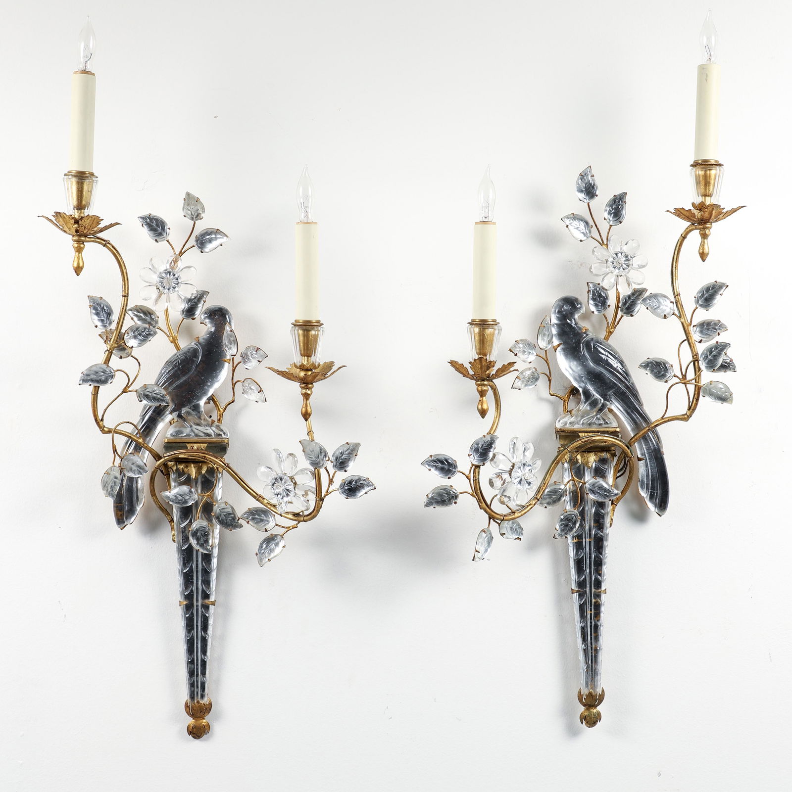 Pair of Rock Crystal Wall Sconces attrib. to Bagues - Nov 05, 2022 ...