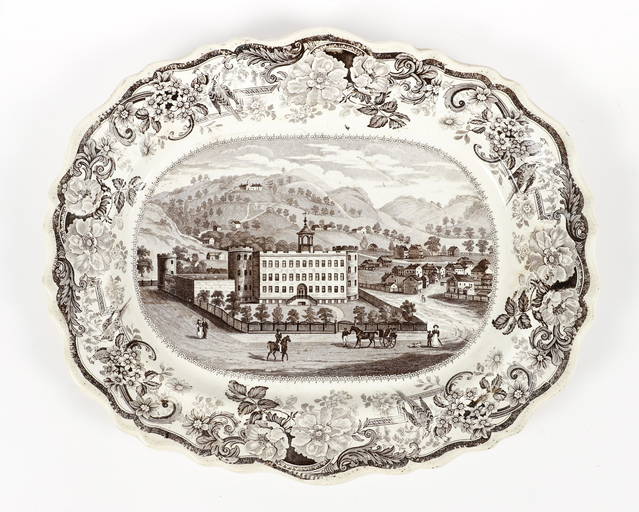 Staffordshire Transferware Platter Pittsburgh Prison