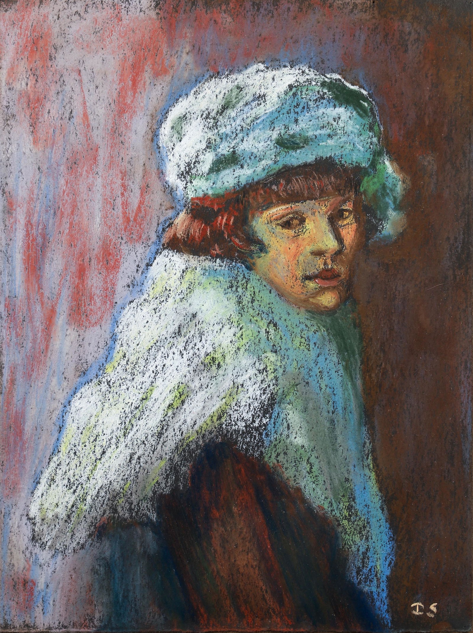 David Silverstein Pastel Girl In Fur