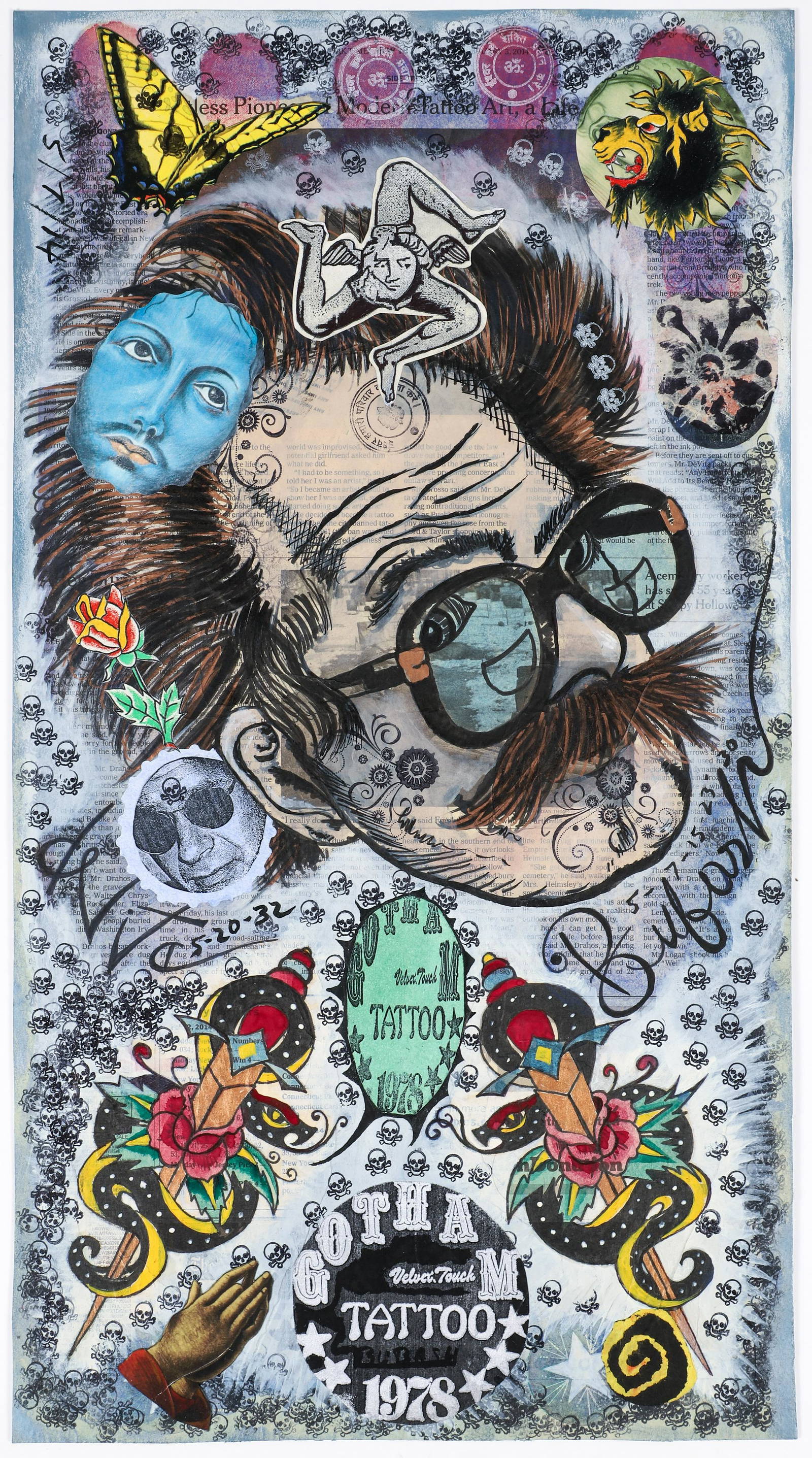 Nick Bubash And Thom Devita Mixed Media Collage Auction