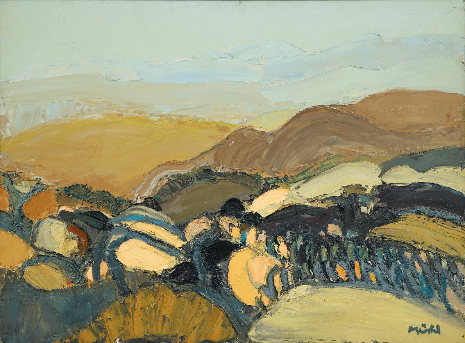 Roger Muhl Oil Painting Le Luberon Auction