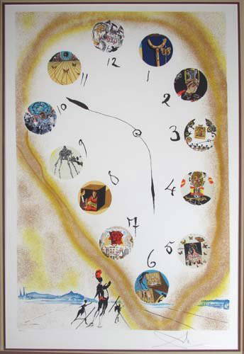 Salvador Dali Lithograph, Time And Space