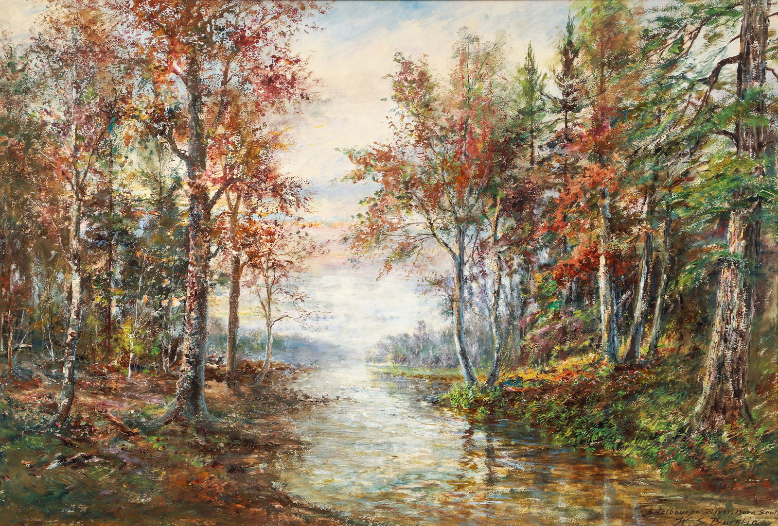 William Savery Bucklin Oil Shelbourne River, Nova Scotia Auction