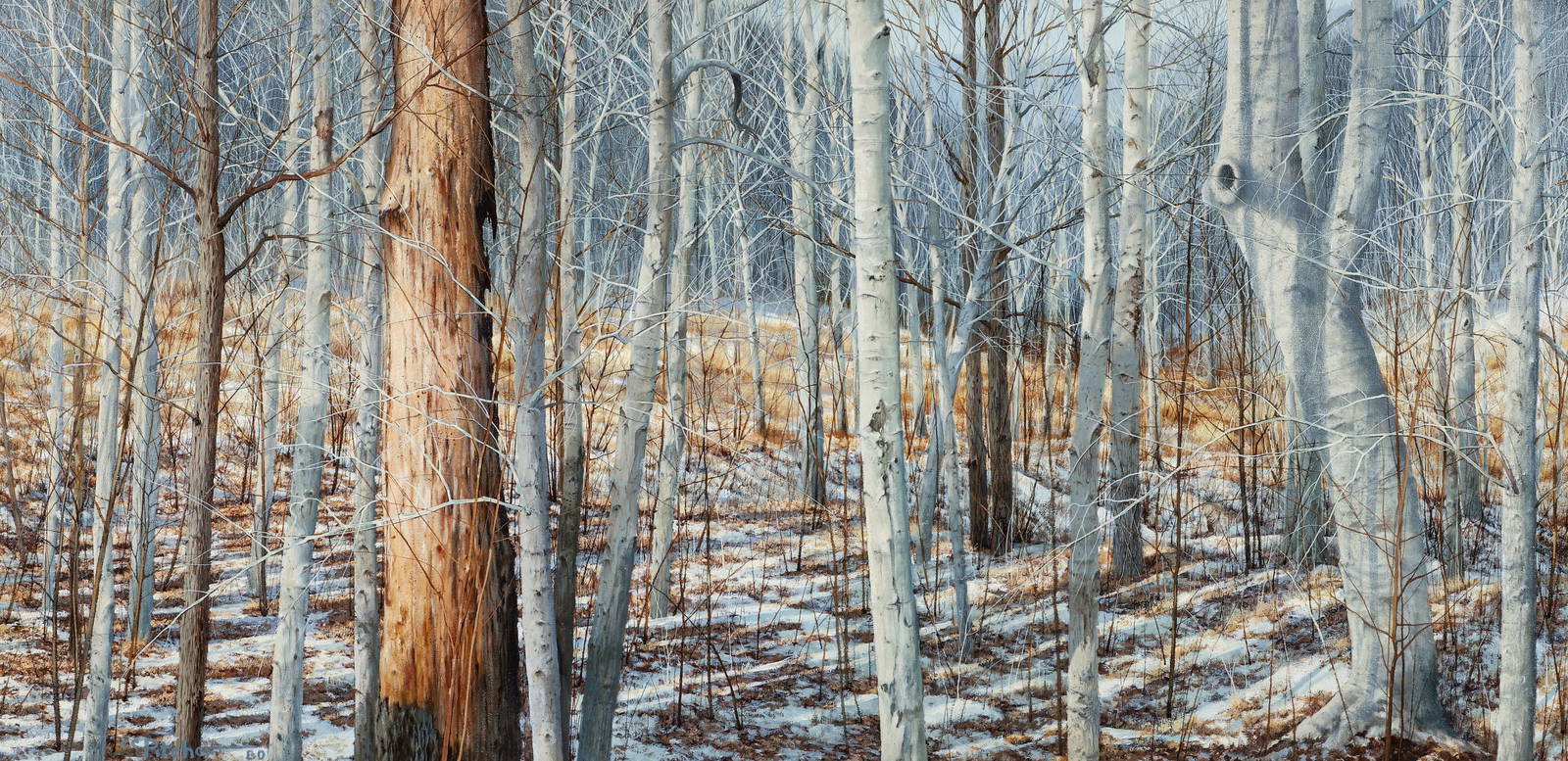 Charlie Pitcher American Landscape In Blue 1980 Auction