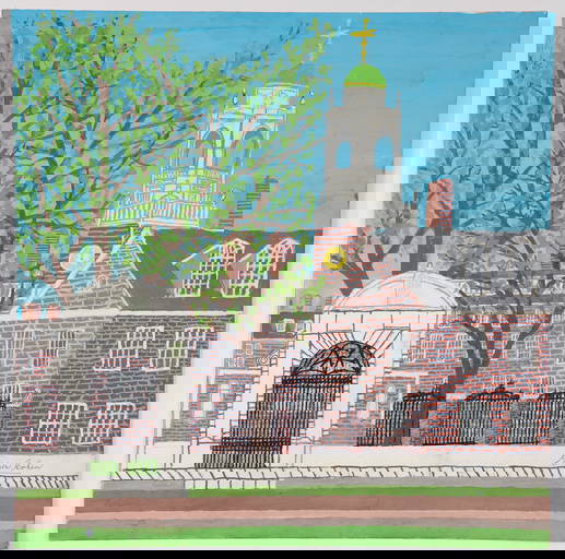 Gideon Cohen Casein Painting Eliot House Harvard