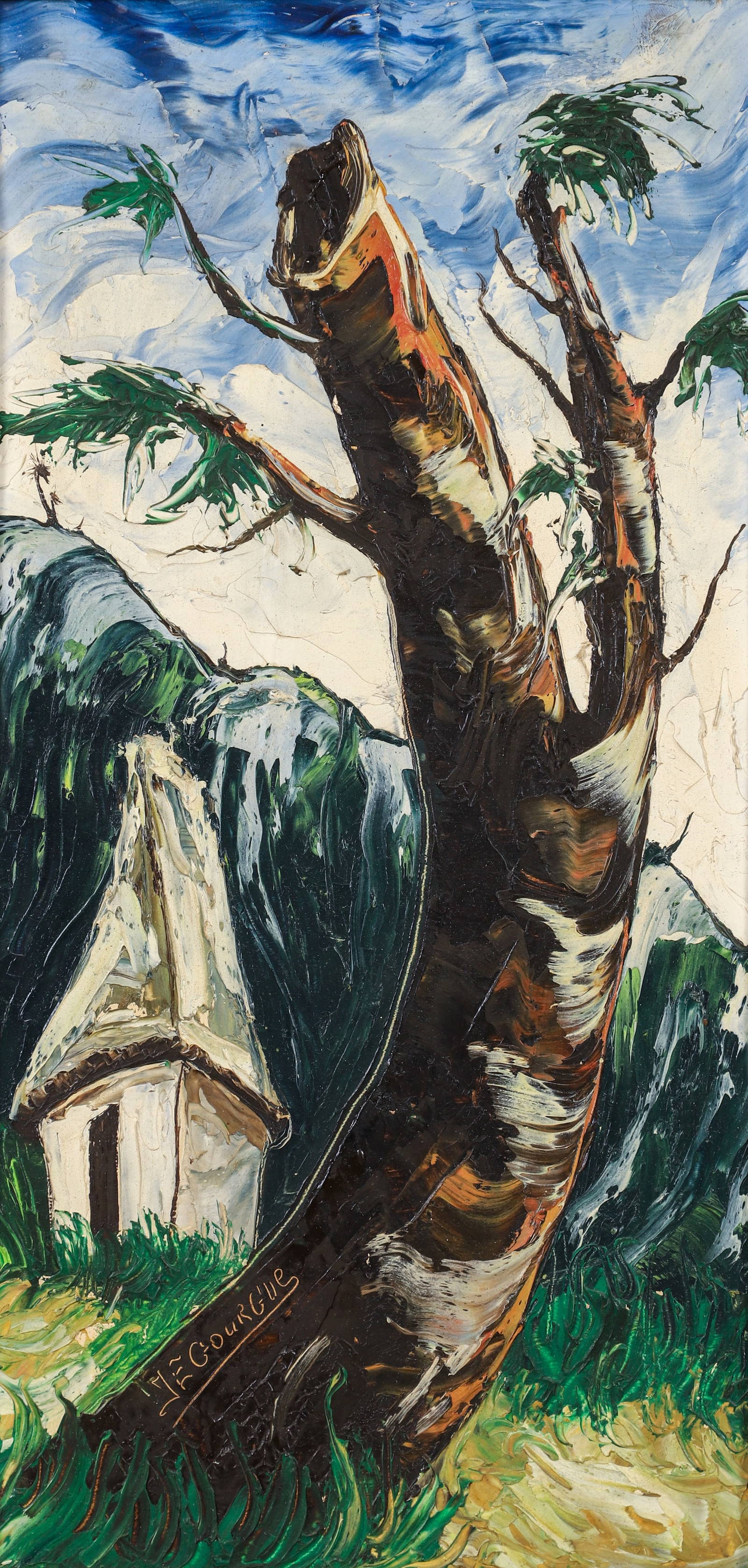 Jacques Enguerrand Gourgue Village Landscape Oil On Board Auction