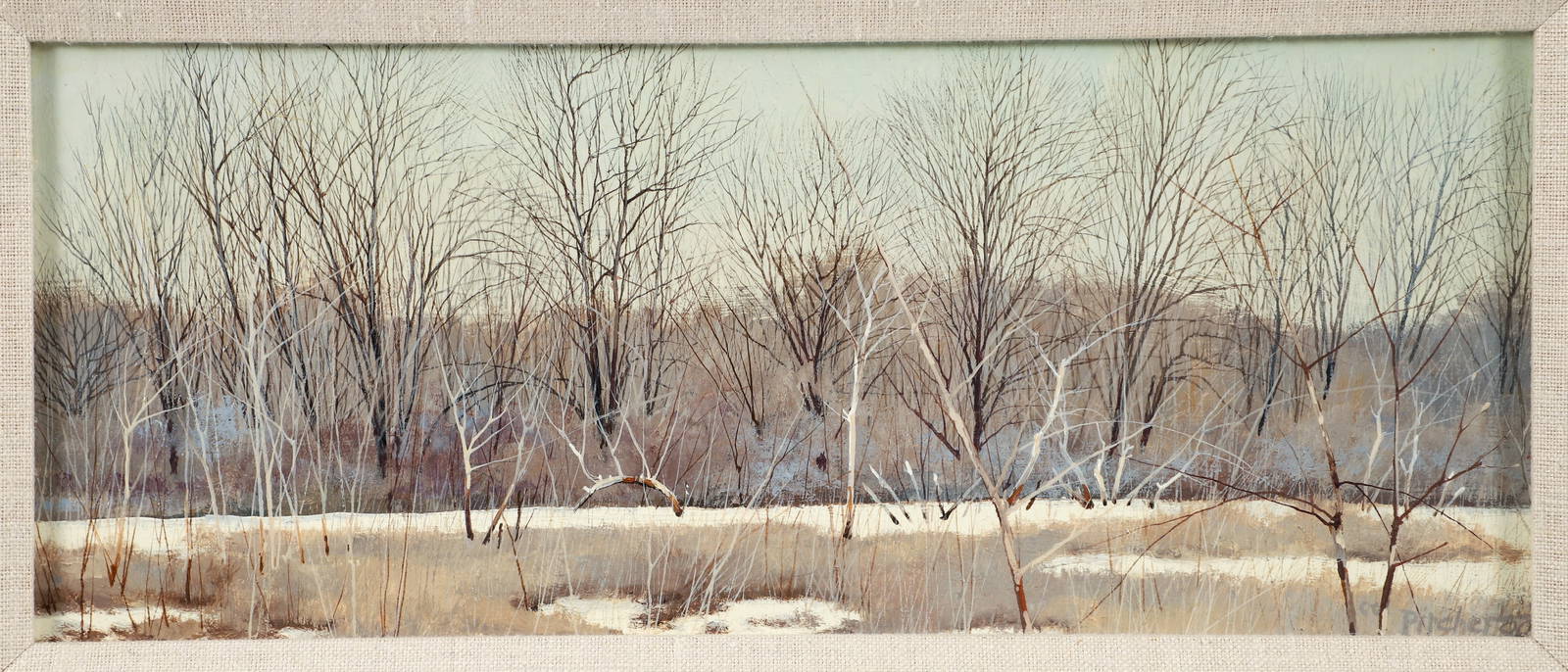 Charlie Pitcher The Cut 1990 Oil On Canvas Auction