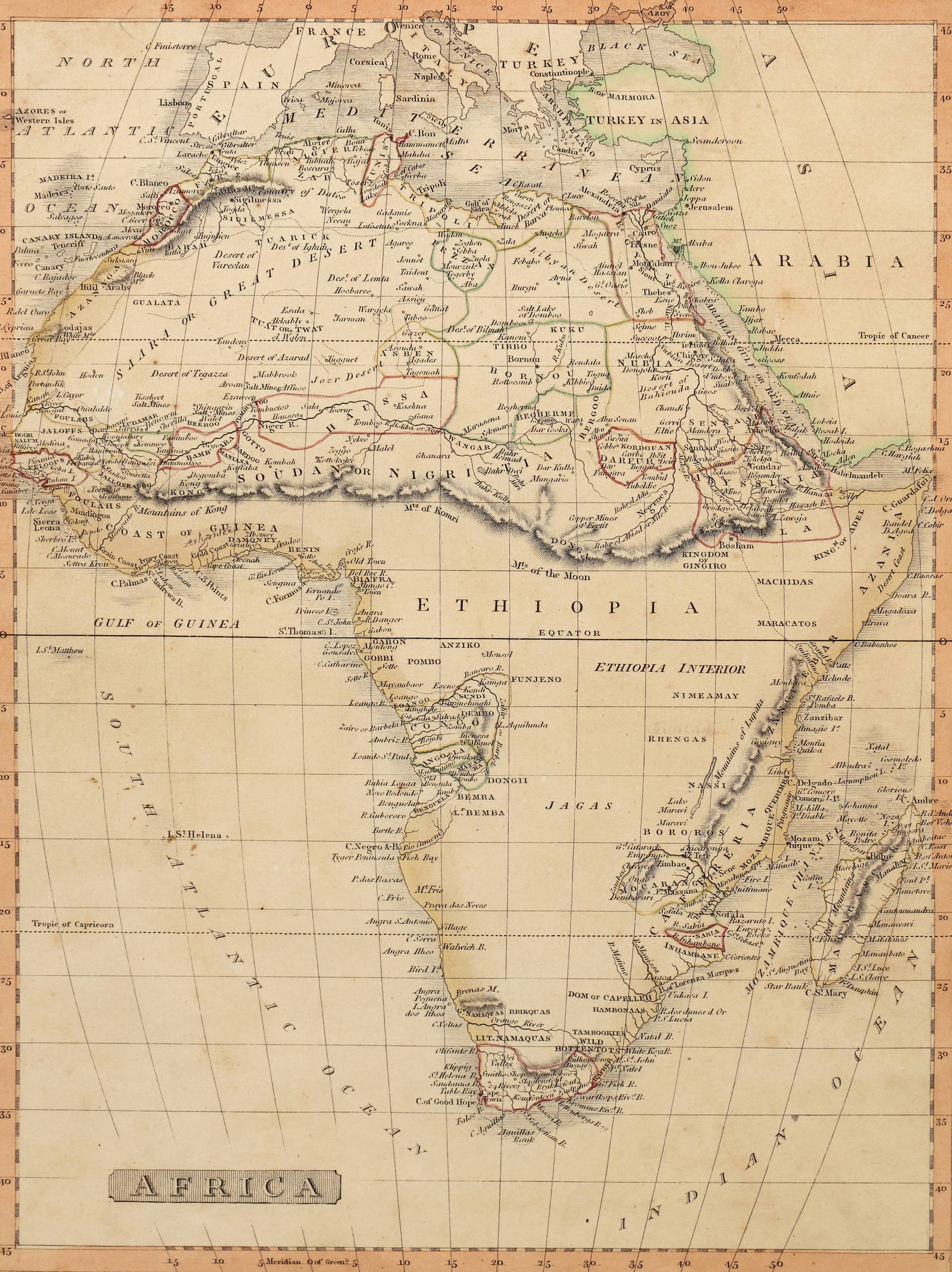 Early 19th Century Map Of Africa Published By C. Smith Auction